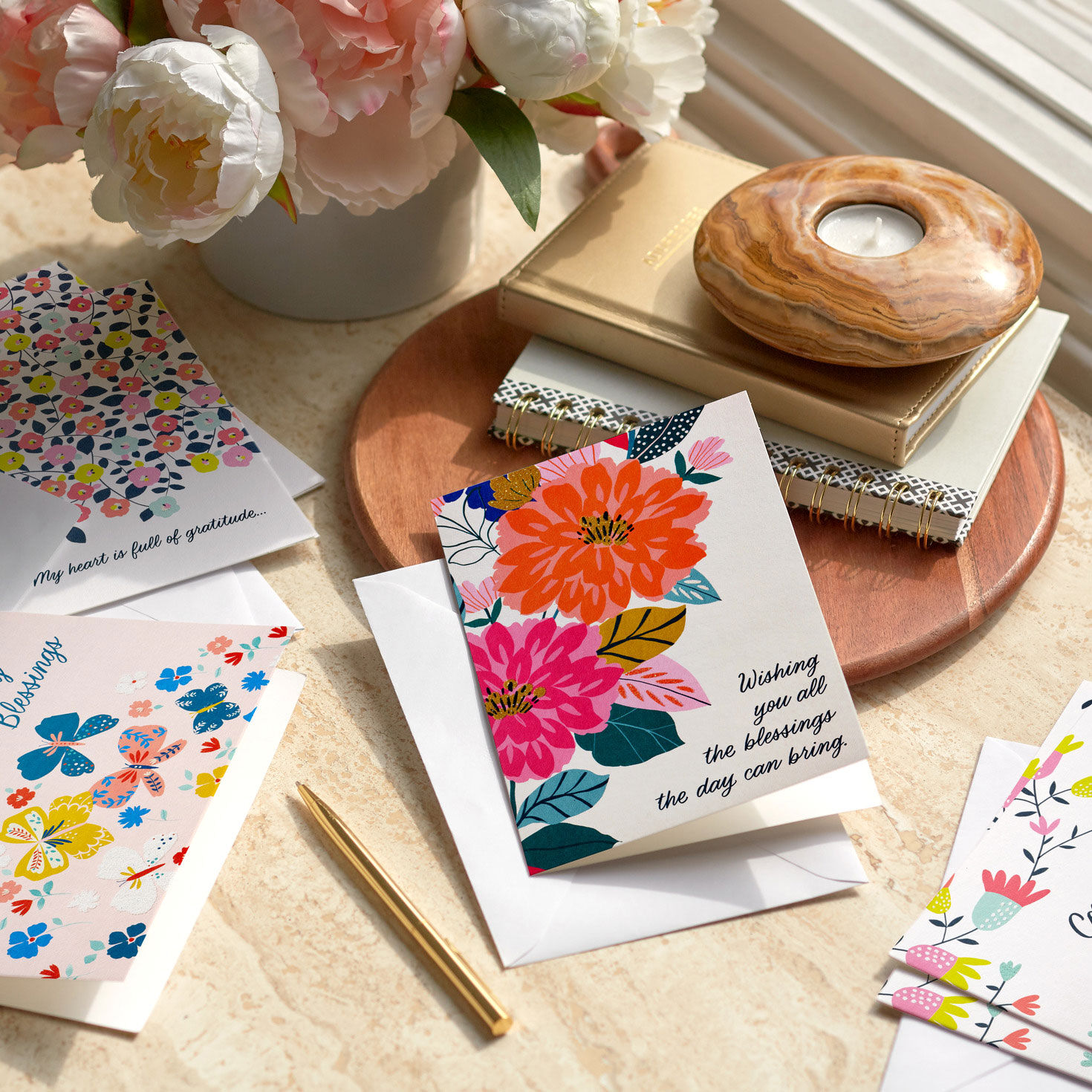 Floral Blessings Assorted All-Occasion Cards, Pack of 16 - Boxed Cards ...