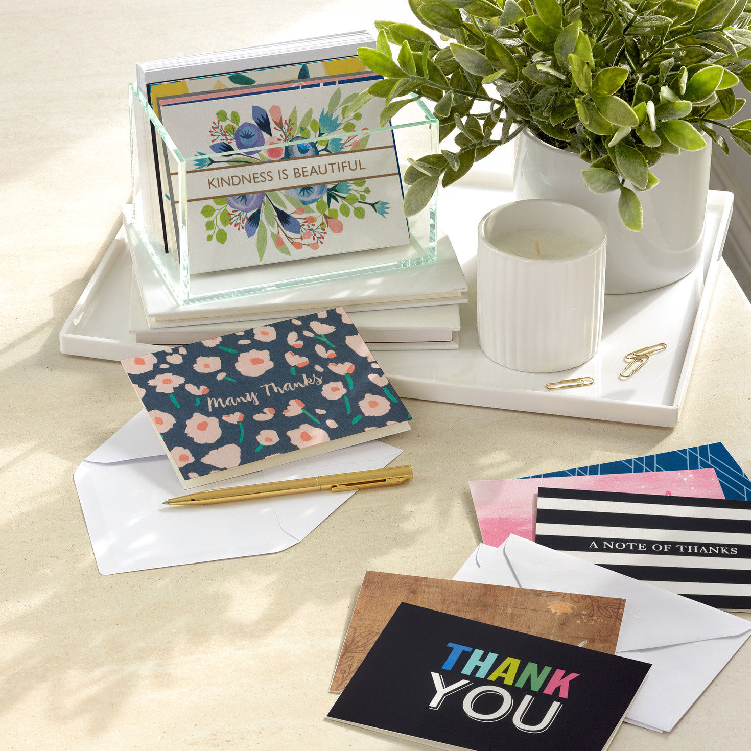 Bright and Cheerful Assorted Boxed Thank You Note Cards, Pack of 48 ...