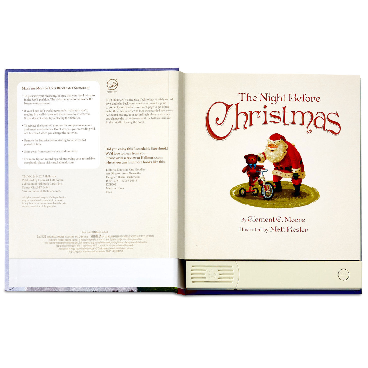 The Night Before Christmas Recordable Storybook With Music - Recordable ...