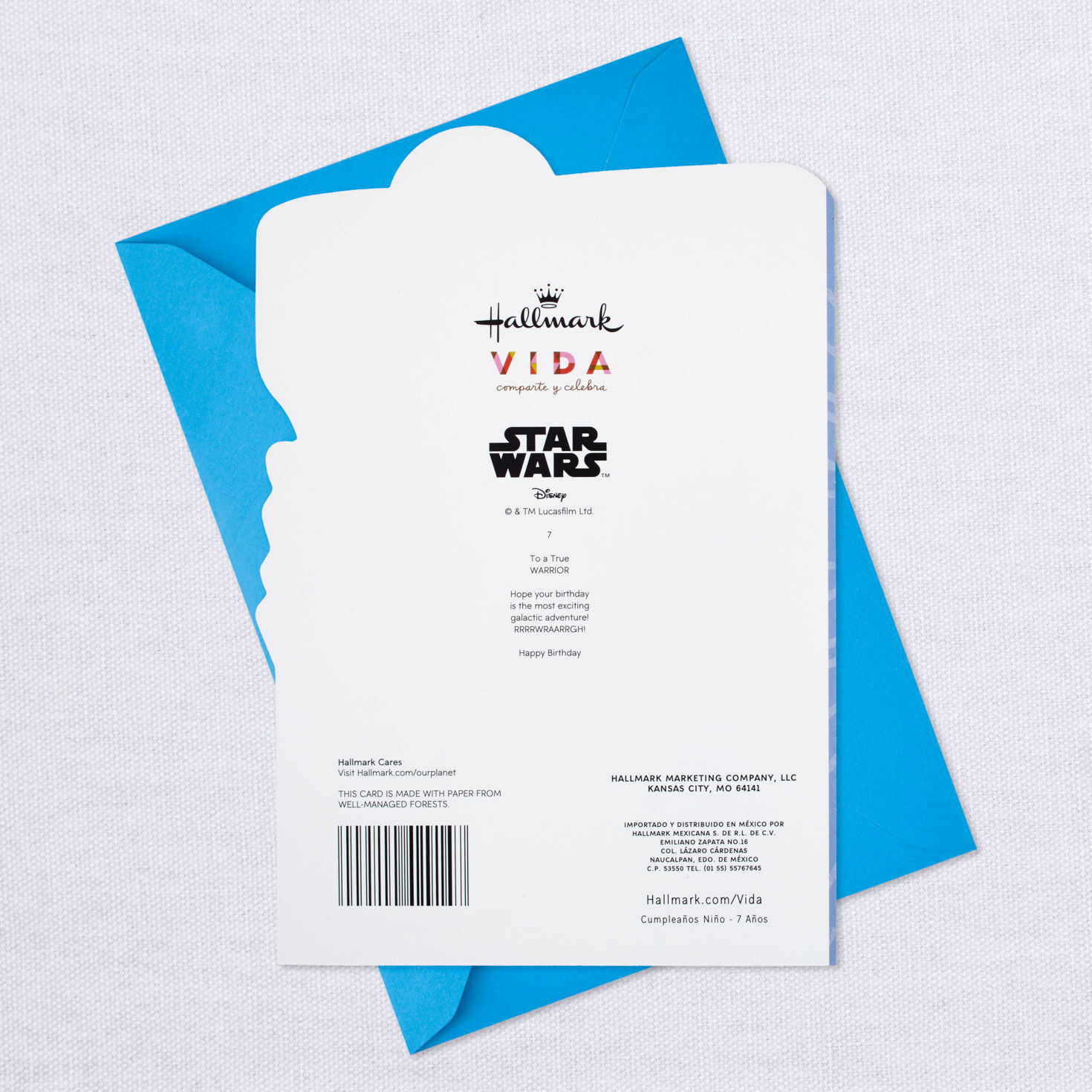 Star Wars™ Chewbacca™ Spanish-Language 7th Birthday Card With Stickers ...