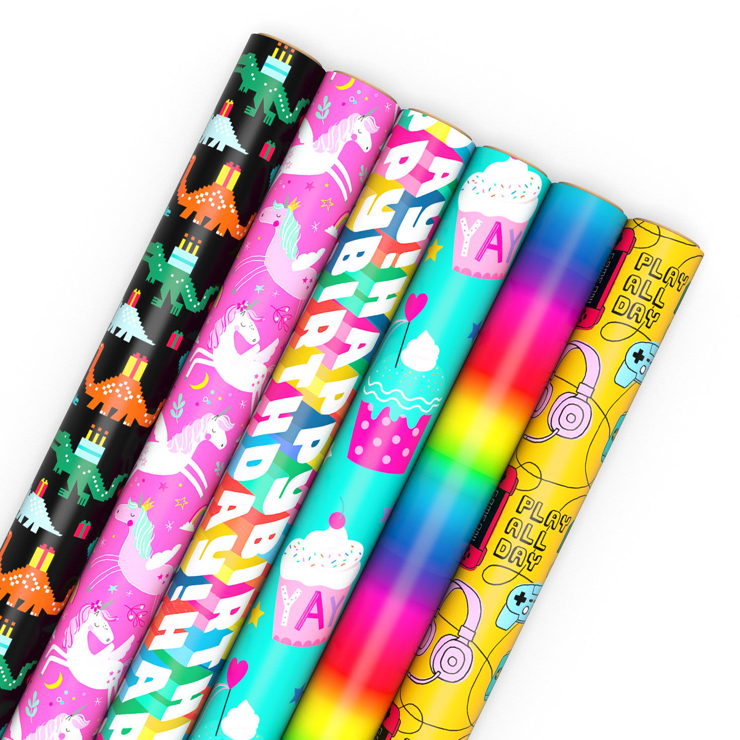 Yay Day 6-Pack Wrapping Paper Assortment, 180 sq. ft. - Wrapping Paper ...