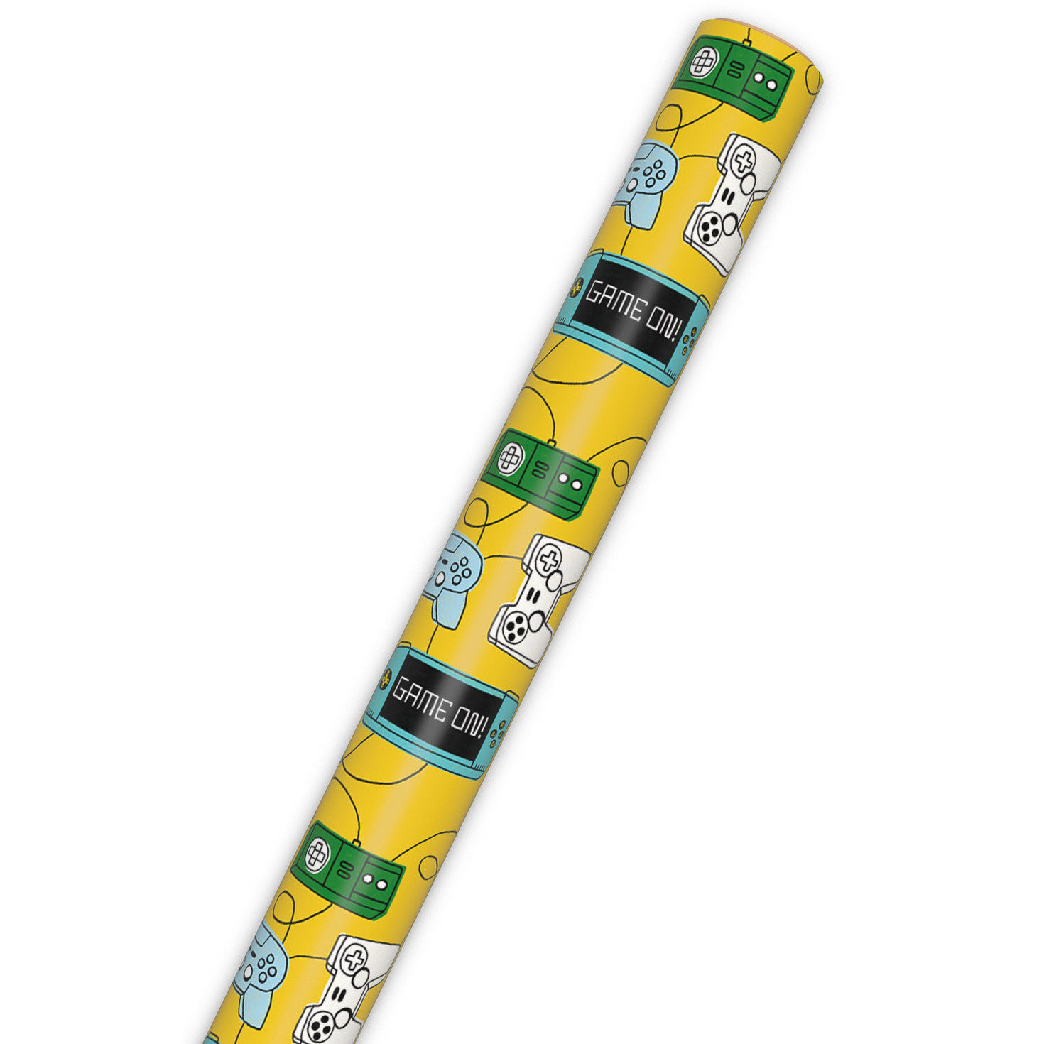 Gaming Gadgets on Yellow Wrapping Paper, 20 sq. ft. - Wrapping Paper ...