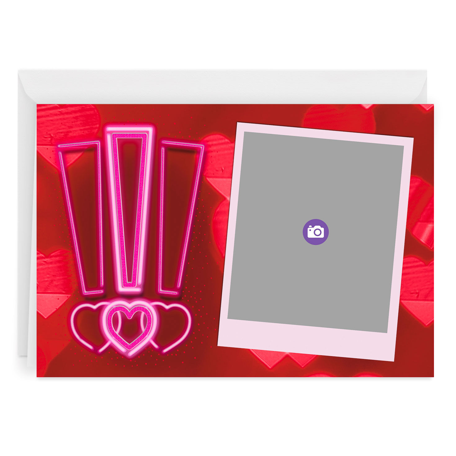 Personalized Exclamation Hearts Love Photo Card - Greeting Cards | Hallmark