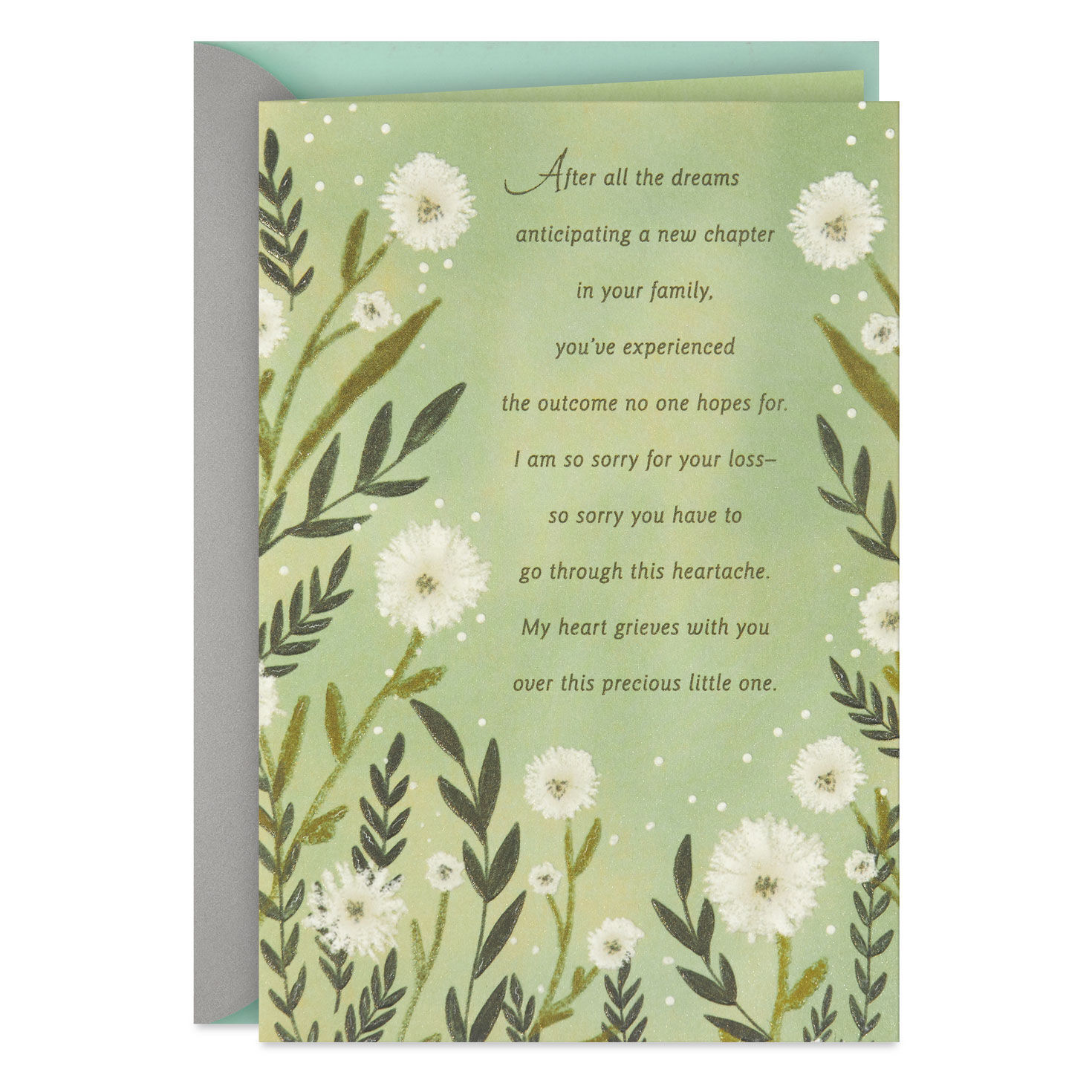 My Heart Grieves With You Religious Sympathy Card for Loss of Baby ...