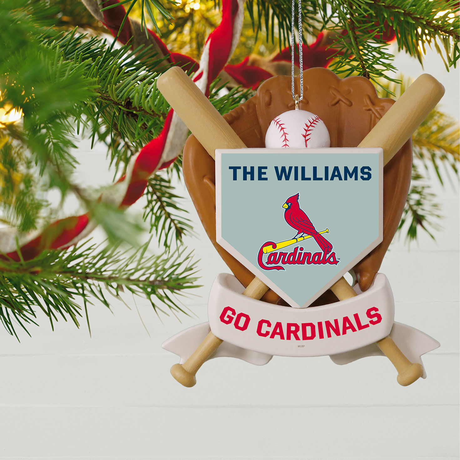 MLB St. Louis Cardinals™ Baseball Personalized Ornament, Custom Text ...