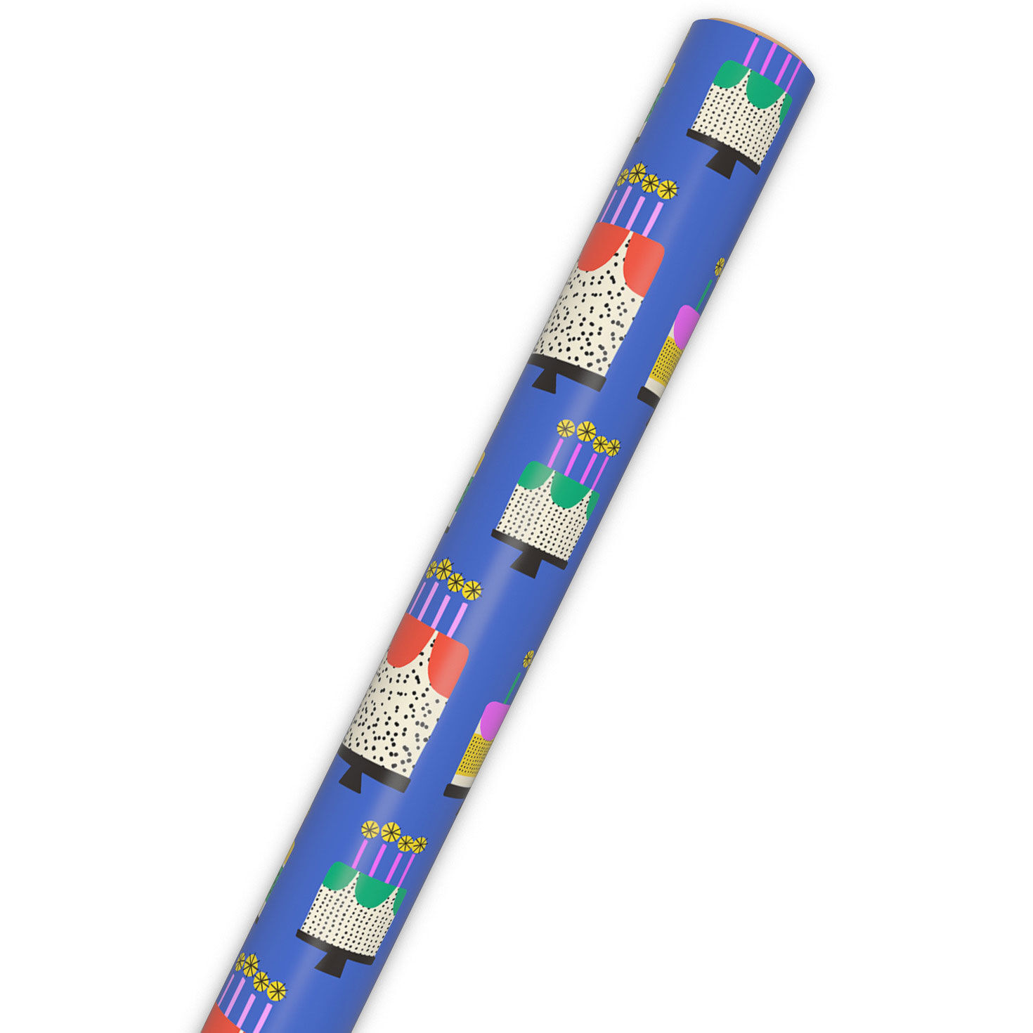 Vanilla-Scented Birthday Cakes Wrapping Paper Roll, 15 sq. ft ...
