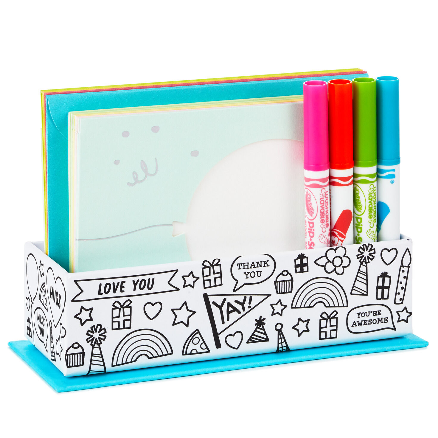 Crayola® Kids Card Kit With Markers in Caddy, Pack of 8 - Note Cards ...