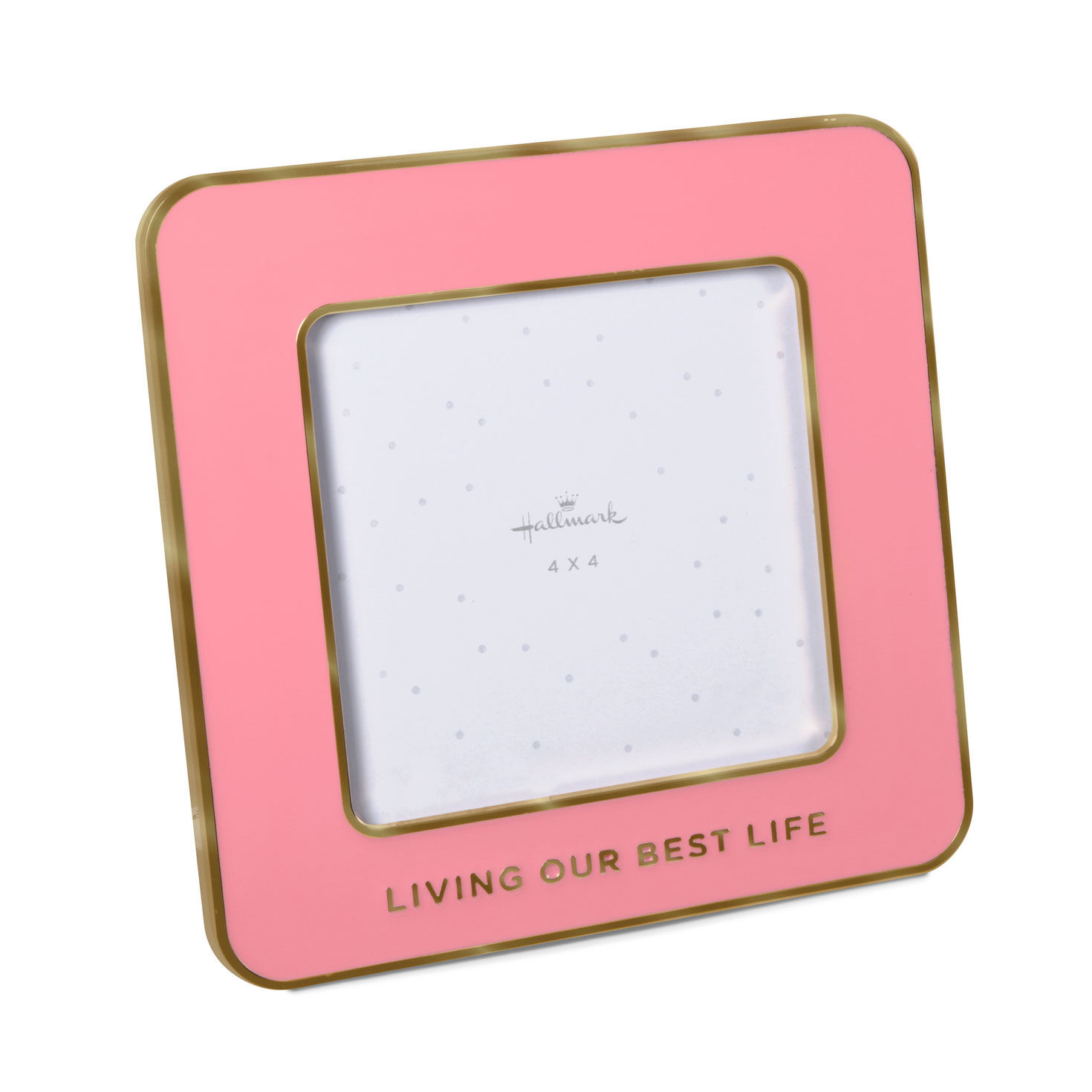 Living Our Best Life Pink Enamel Picture Frame, 4x4 - Picture Frames | Hallmark