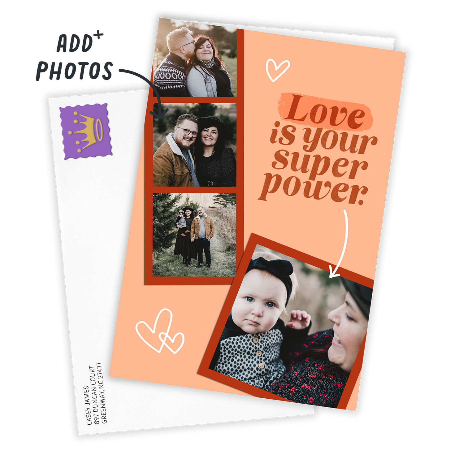 Personalized Love Is Your Super Power Photo Card - Greeting Cards ...