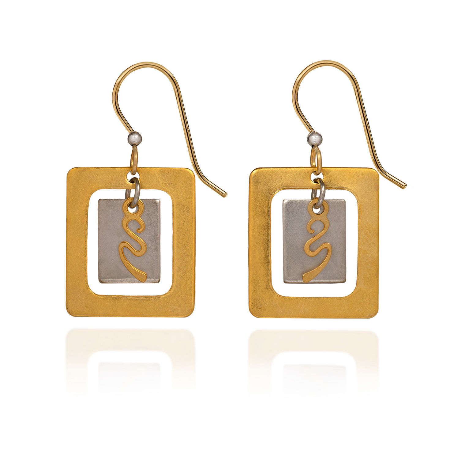 Silver Forest Mixed Metal Geometric Drop Earrings - Earrings | Hallmark