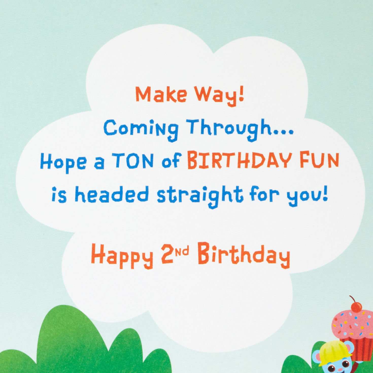 Tons of Birthday Fun 2nd Birthday Card With Sticker - Greeting Cards ...