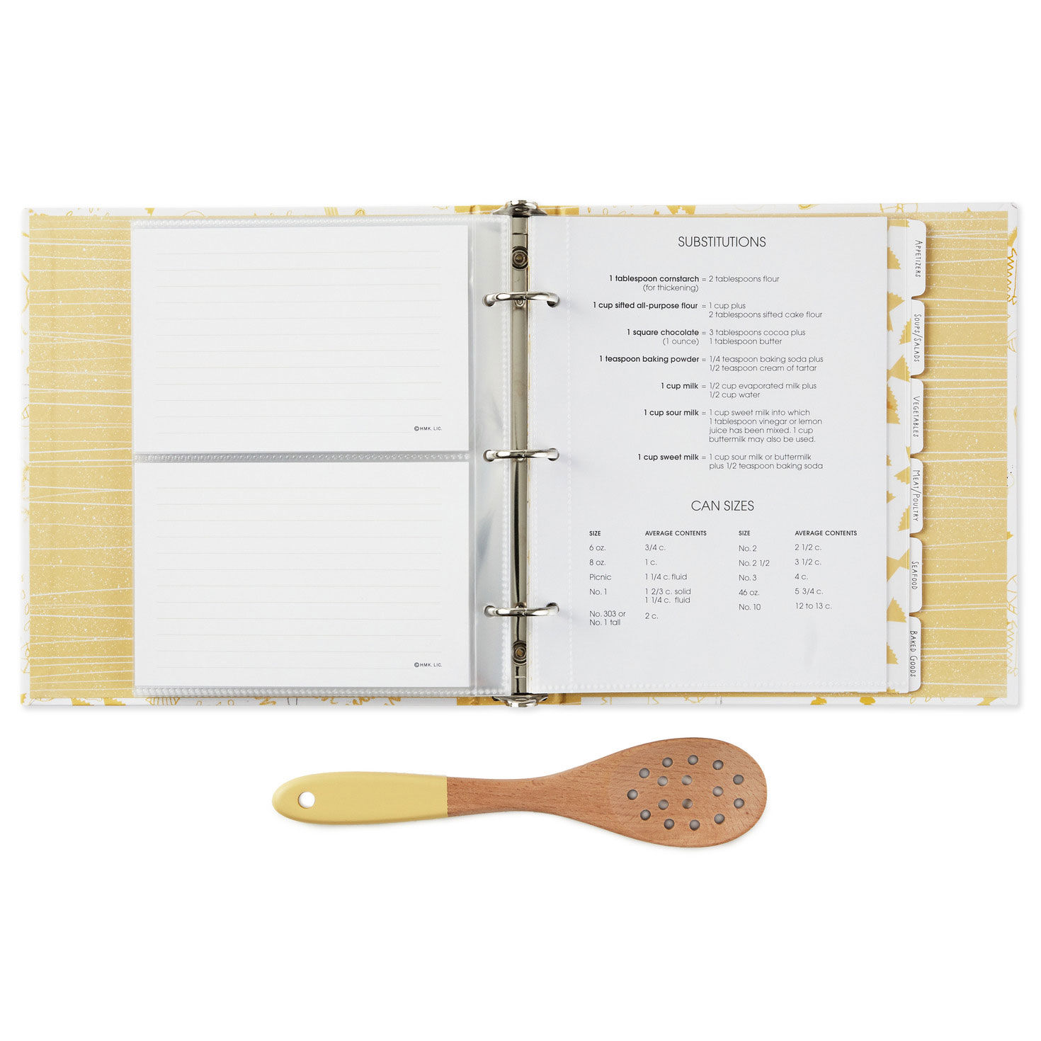 Pasta Recipe Organizer Book With Wooden Strainer Spoon - Recipe ...
