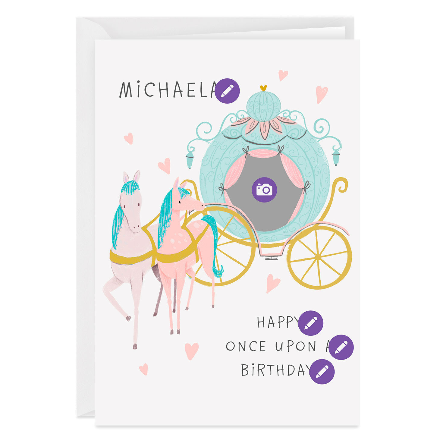 Personalized Princess Theme Photo Card for Kid - Greeting Cards | Hallmark