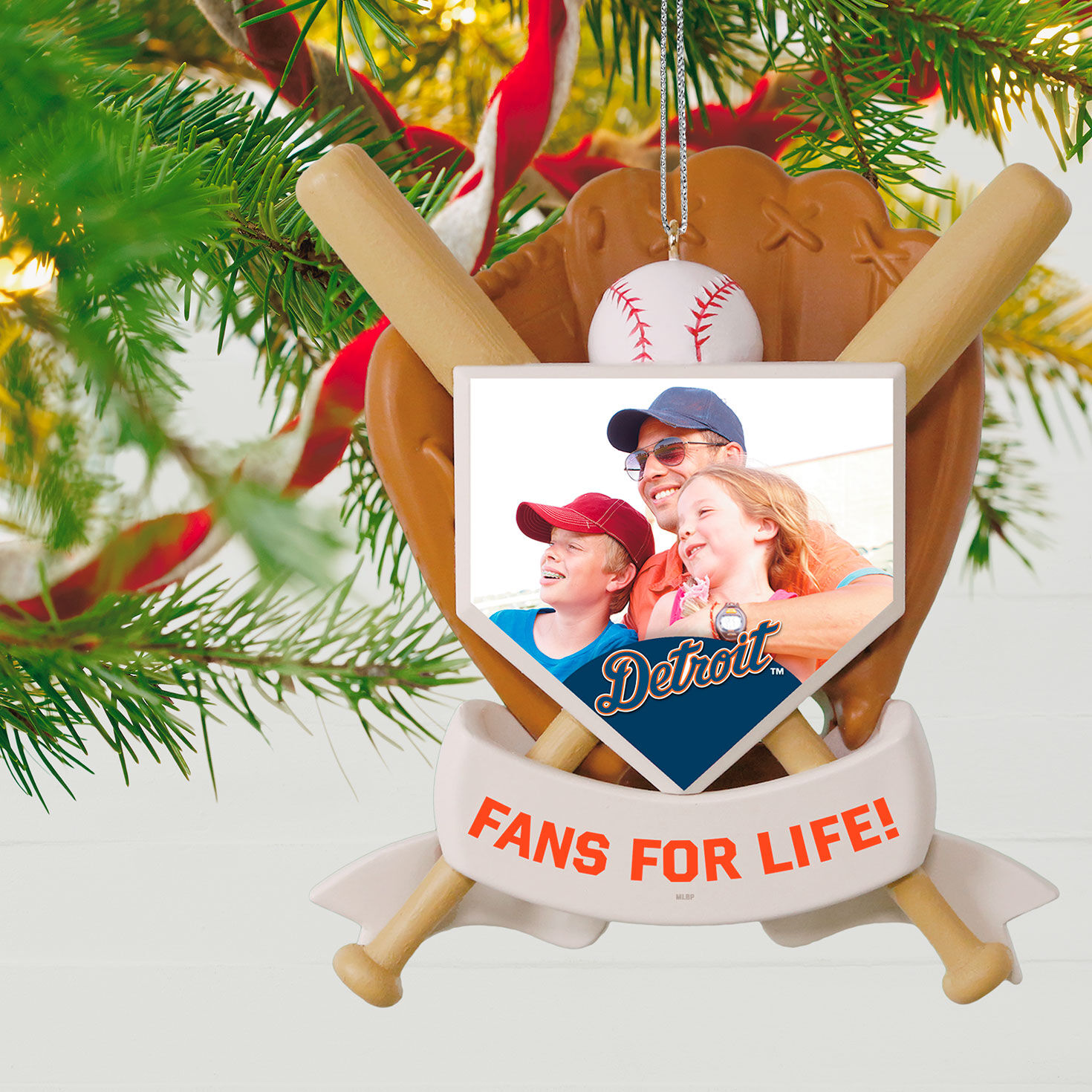 MLB Detroit Tigers™ Baseball Personalized Ornament, Custom Photo and ...