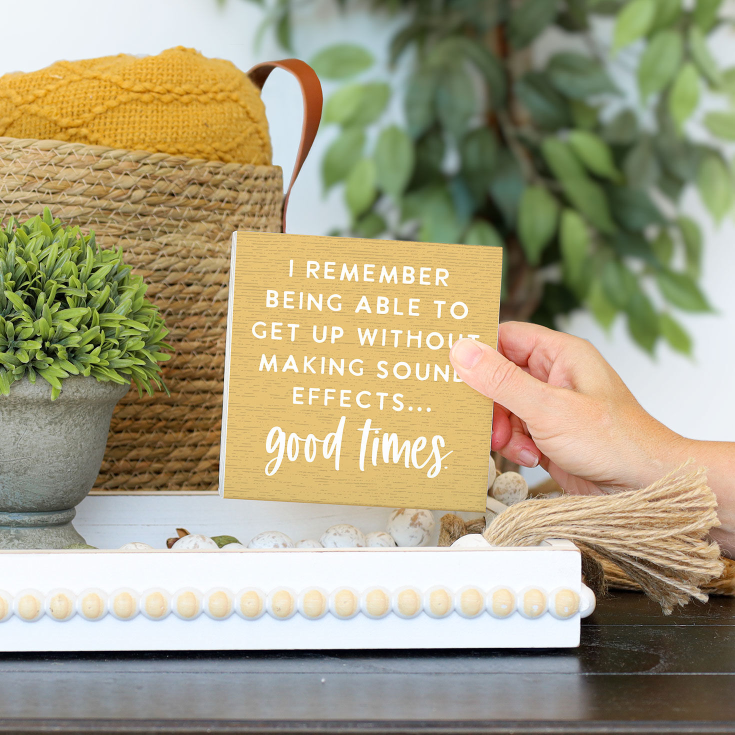 Sincere Surroundings Sound Effects Funny Wood Quote Sign - Plaques ...