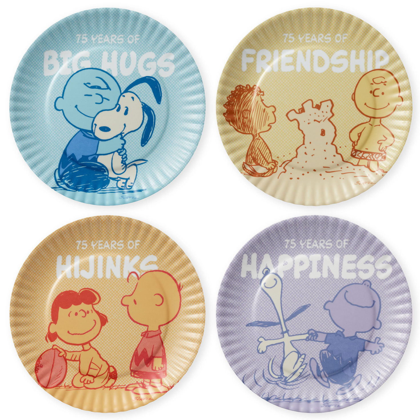Peanuts® 75th Anniversary Appetizer Plate Set - Serveware | Hallmark