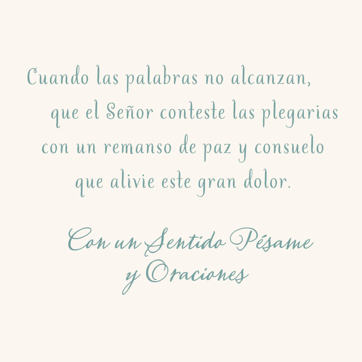 Peace and Comfort Religious Spanish-Language Sympathy Card - Greeting ...