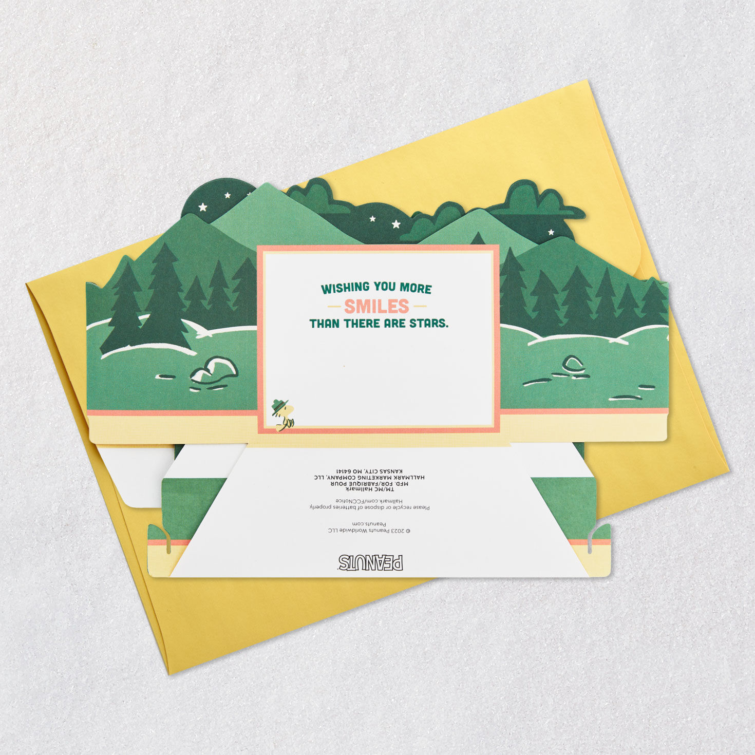 Peanuts® Beagle Scouts Smiles and Stars Musical 3D Pop-Up Birthday Card ...