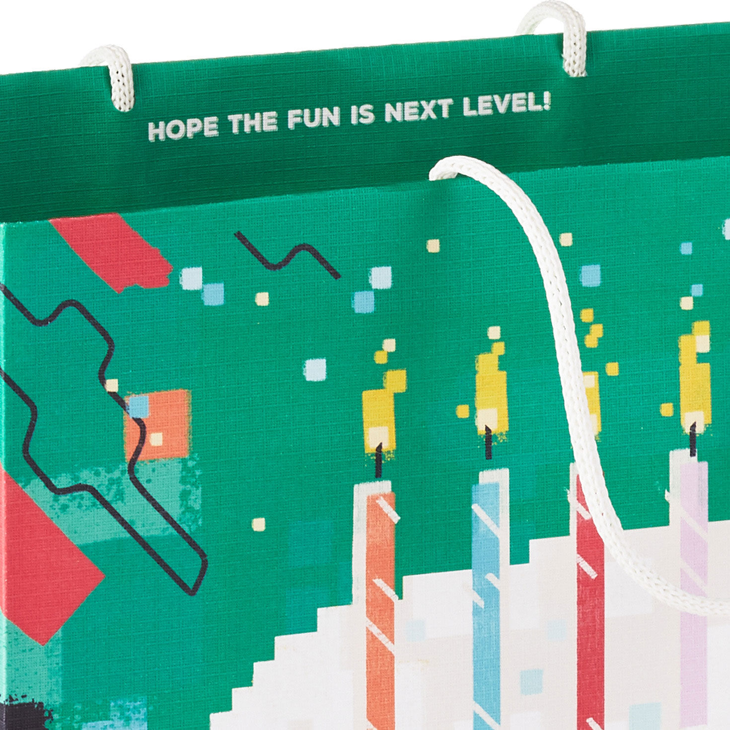 13" Game On! Pixelated Cake Large Birthday Gift Bag - Gift Bags | Hallmark