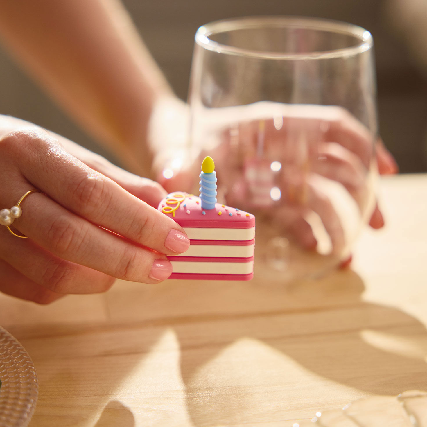 Charmers Birthday Cake Silicone Charm - Glassware | Hallmark