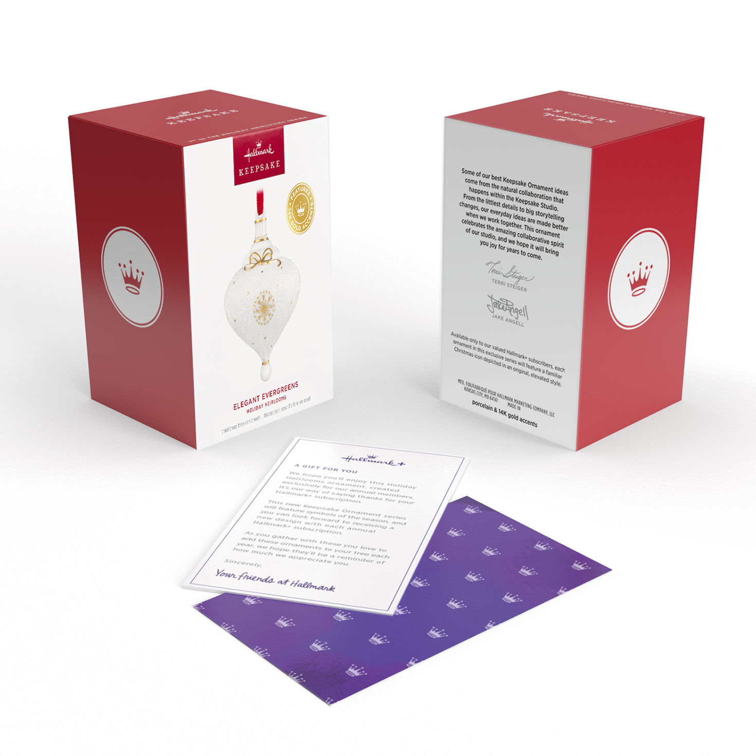 Hallmark+ Exclusive: Holiday Heirlooms Elegant Evergreens Porcelain ...