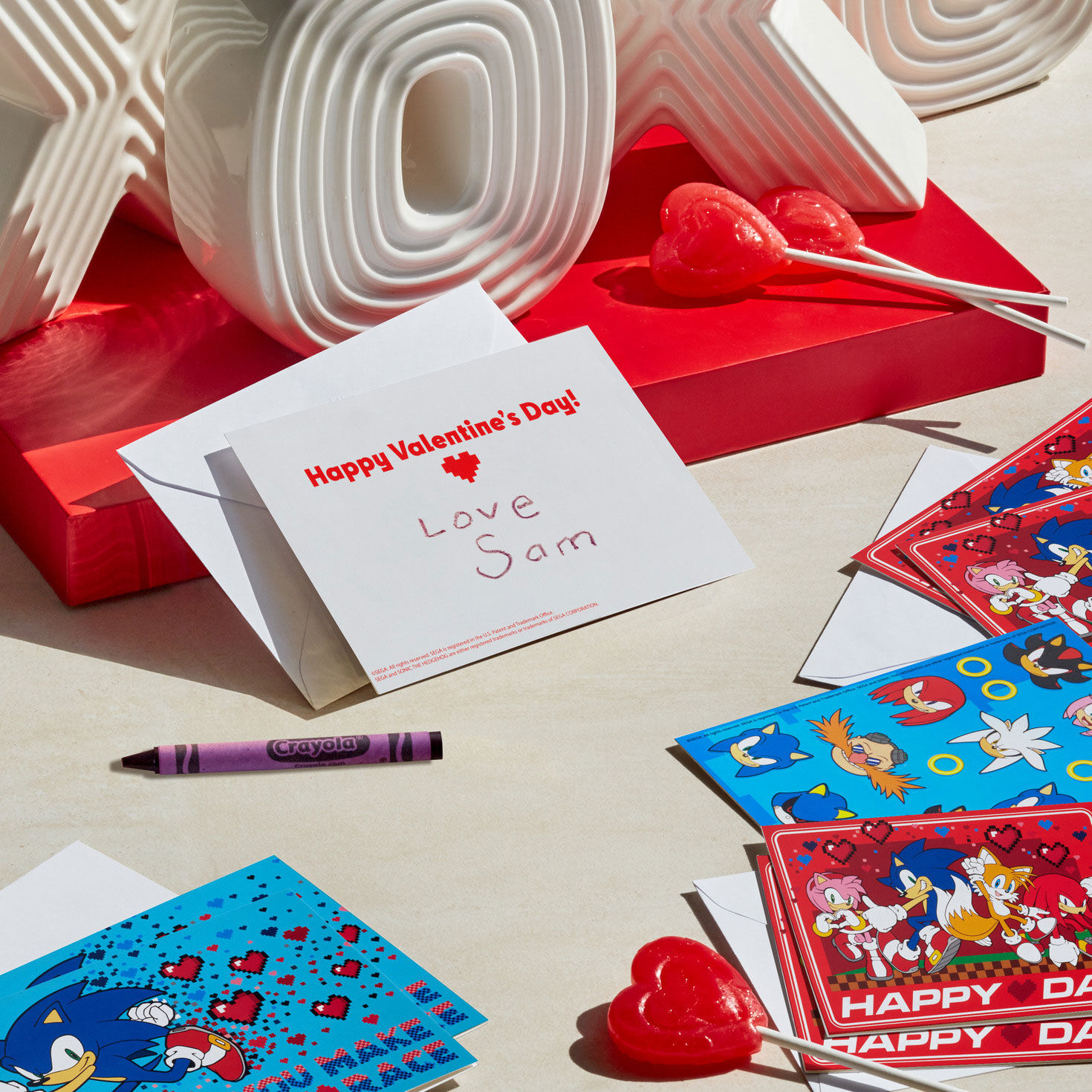 Sonic the Hedgehog Fun-Filled Kids Assorted Valentines With Sticker ...