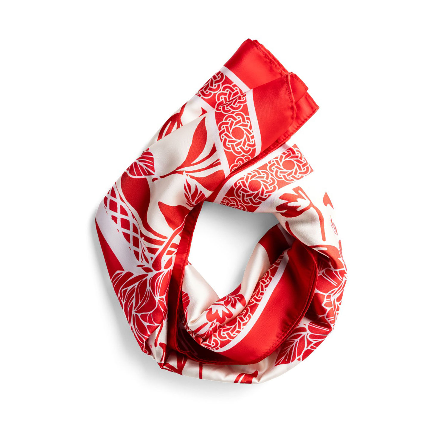 Sylvia Mollie Crimson and Cream Queen Fashion Scarf - Scarves, Hats ...