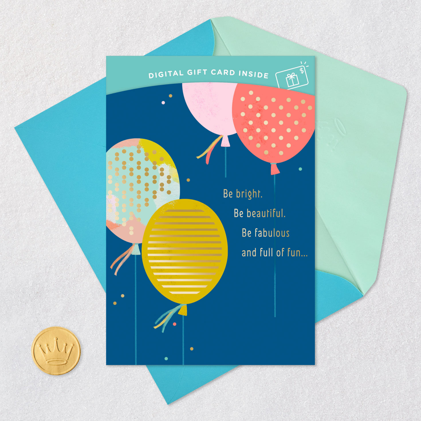 Be Bright, Be Beautiful, Be You Gift Card Greeting Birthday Card ...