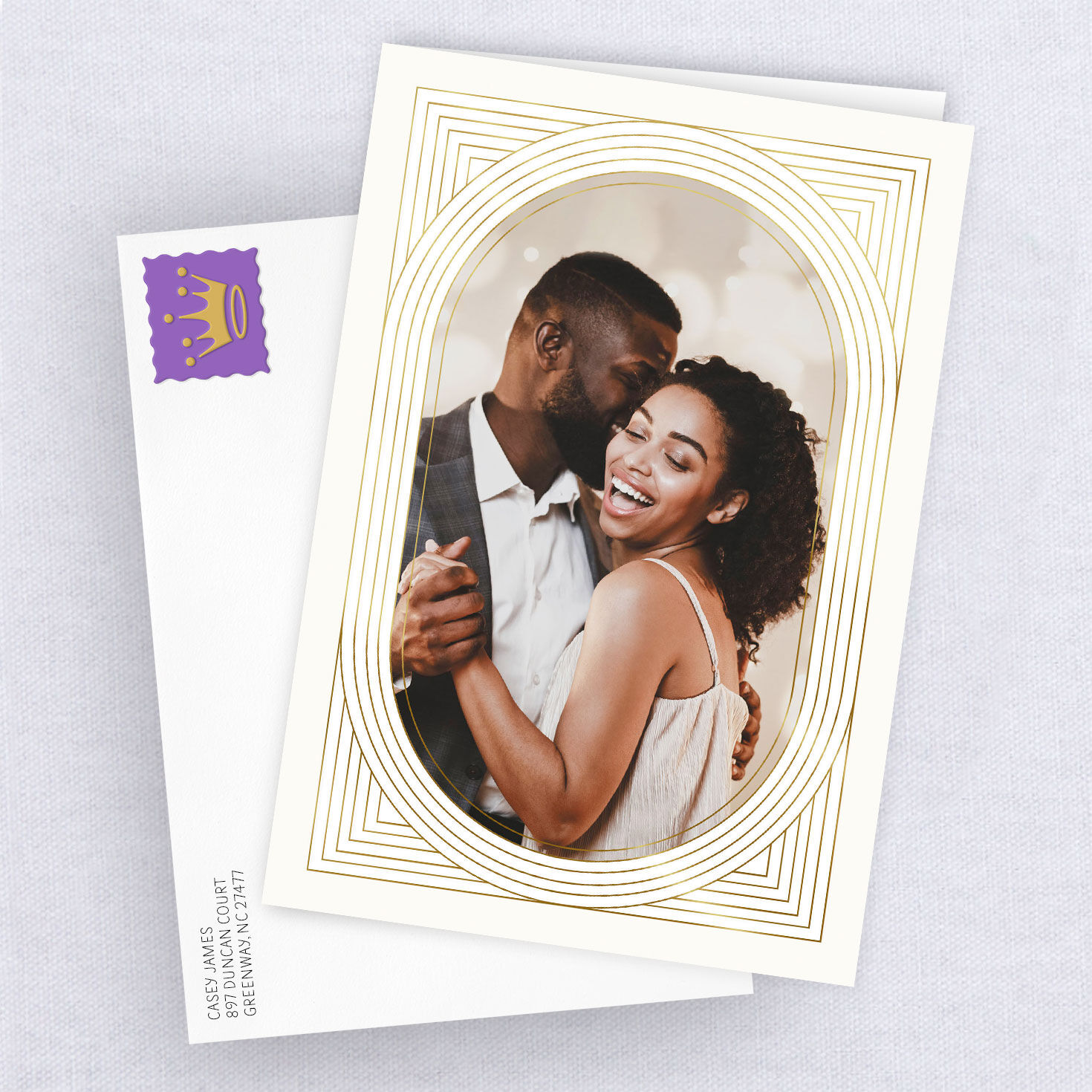 Art Deco Gold Oval Frame eCard - eCards | Hallmark