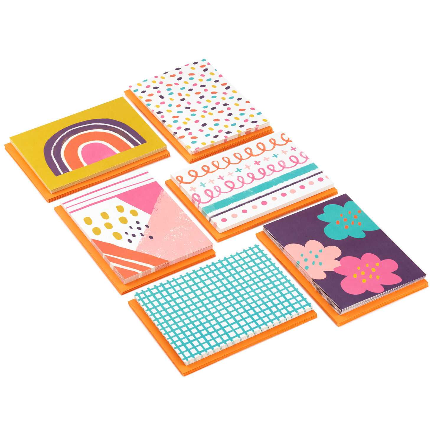 Abstract Doodles and Dots Boxed Blank Note Cards, Pack of 48 - Note ...