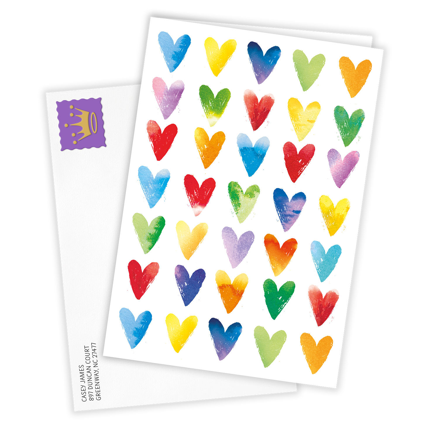 Watercolor Hearts Custom Love Card - Greeting Cards | Hallmark