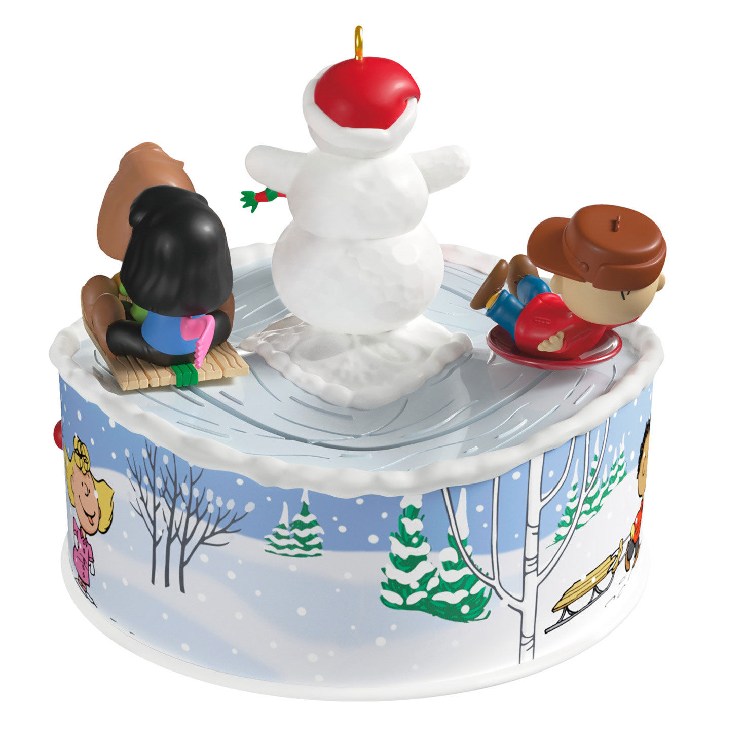 The Peanuts® Gang Let's Go Sledding! Musical Ornament With Light and ...