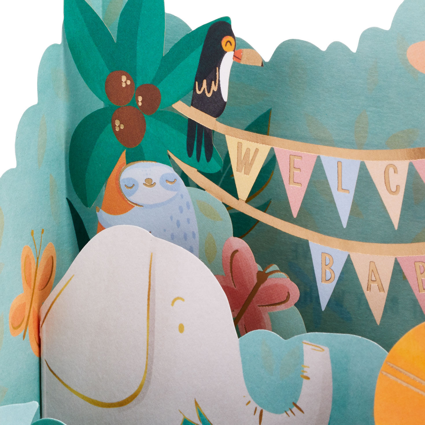 Welcome Baby Jungle Animals 3D Pop-Up New Baby Card - Greeting Cards ...