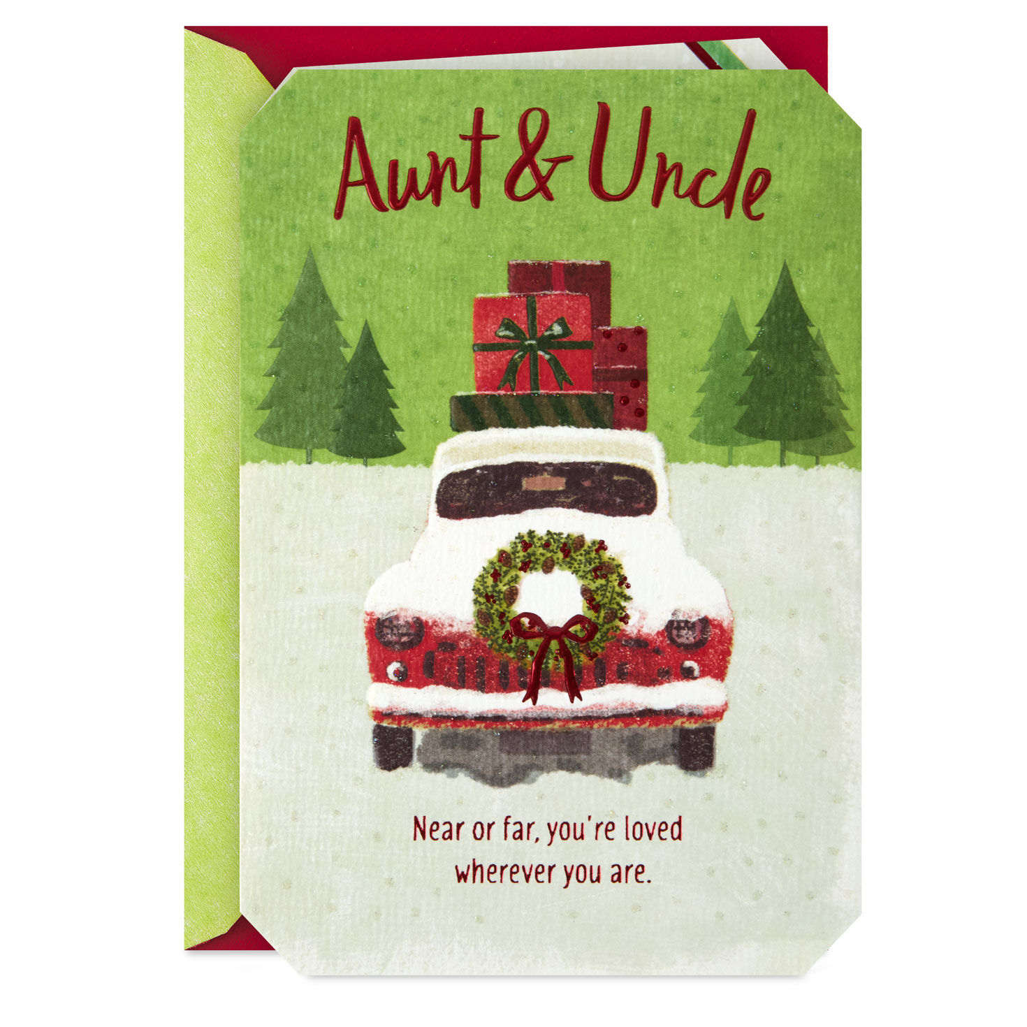 You're Loved Wherever You Are Christmas Card for Aunt and Uncle ...