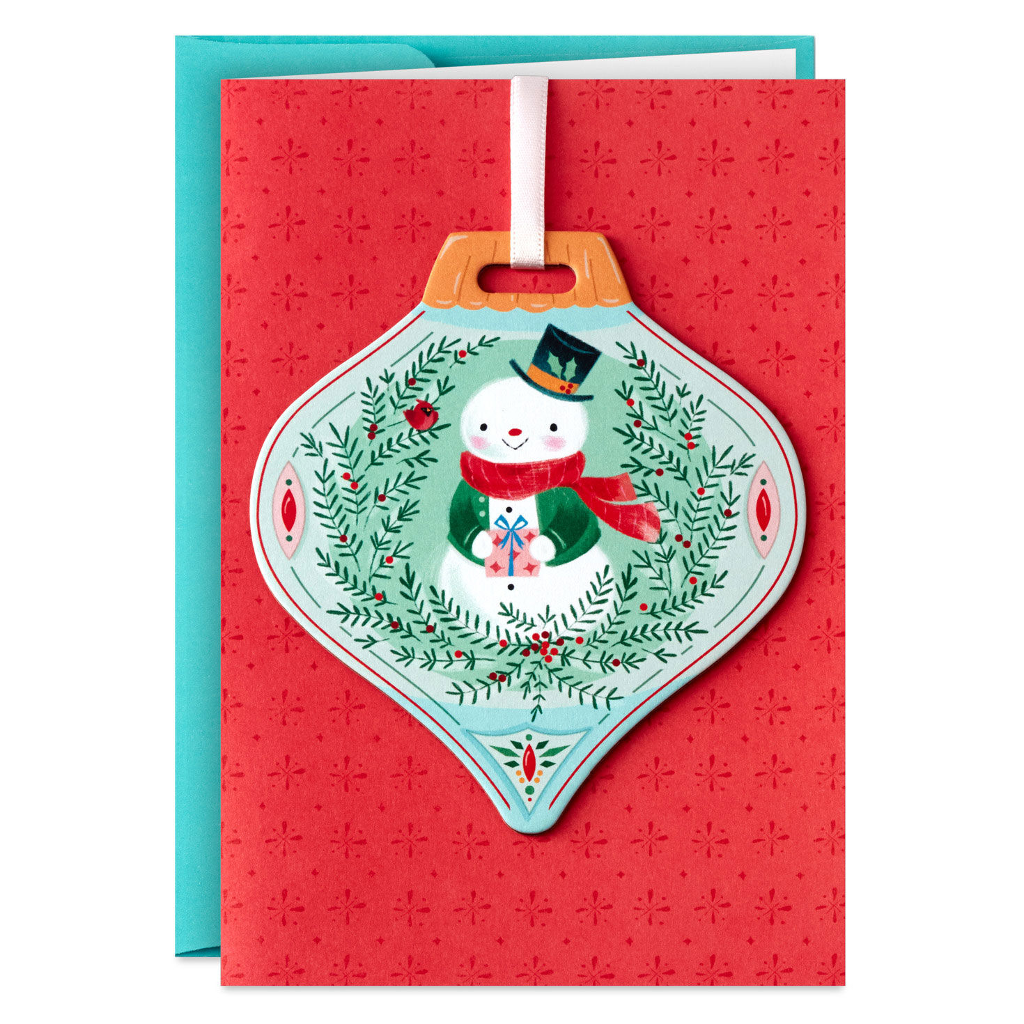Snowman With Gift Boxed Christmas Cards With Detachable Ornaments, Pack ...