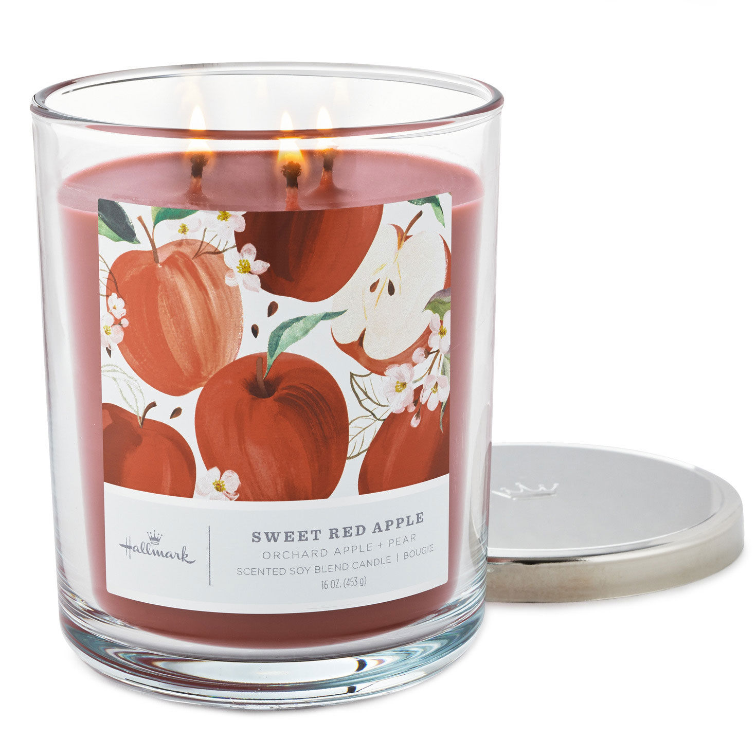 Sweet Red Apple 3 Wick Jar Candle 16 oz. Candles Hallmark