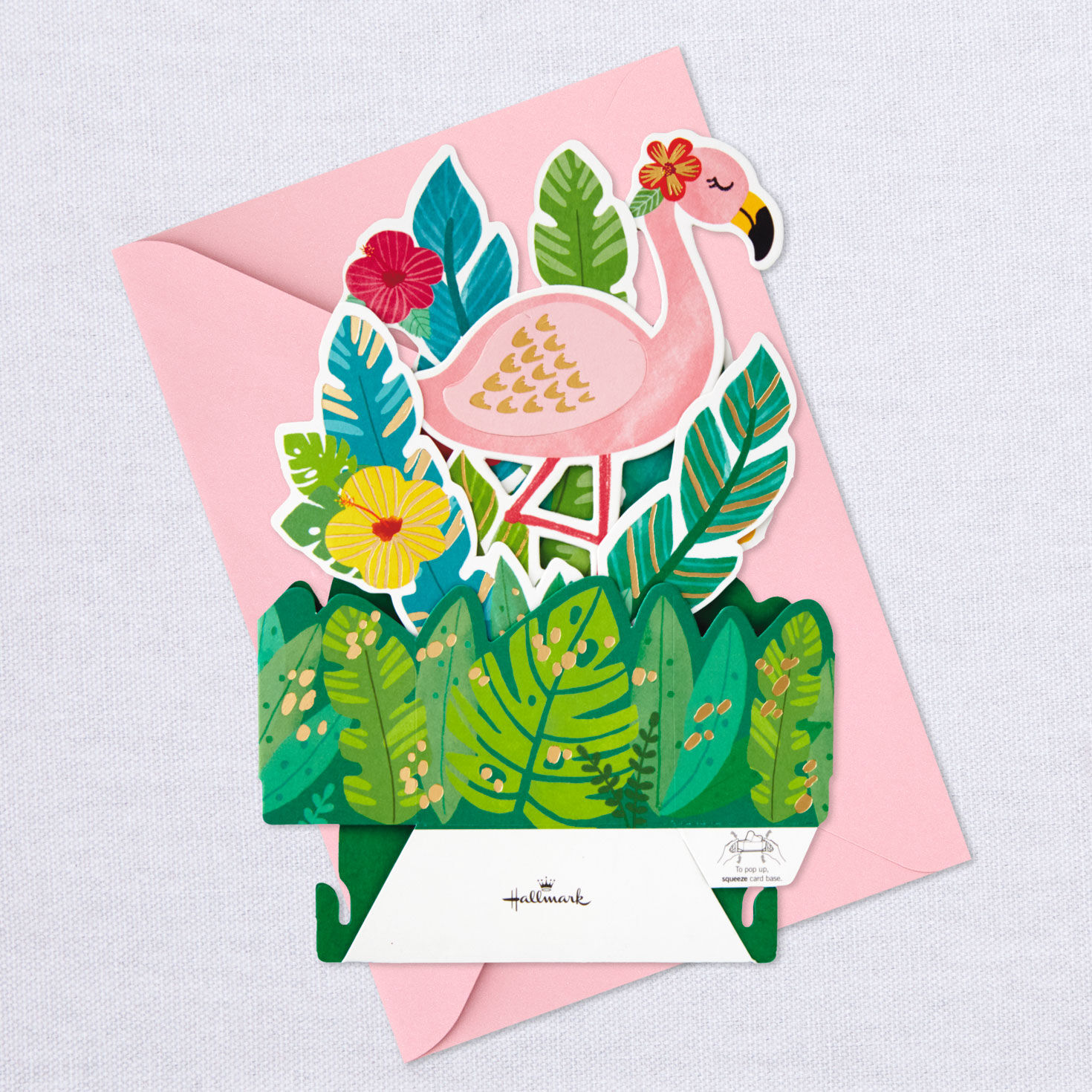 Sunny Hello Flamingo 3D Pop-Up Hello Card - Greeting Cards | Hallmark