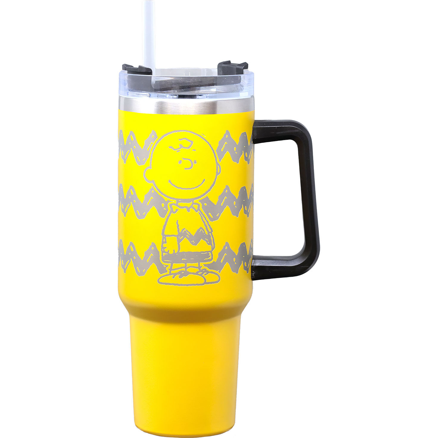 Spoontiques Peanuts Charlie Brown Yellow Stainless Travel Tumbler, 40 ...