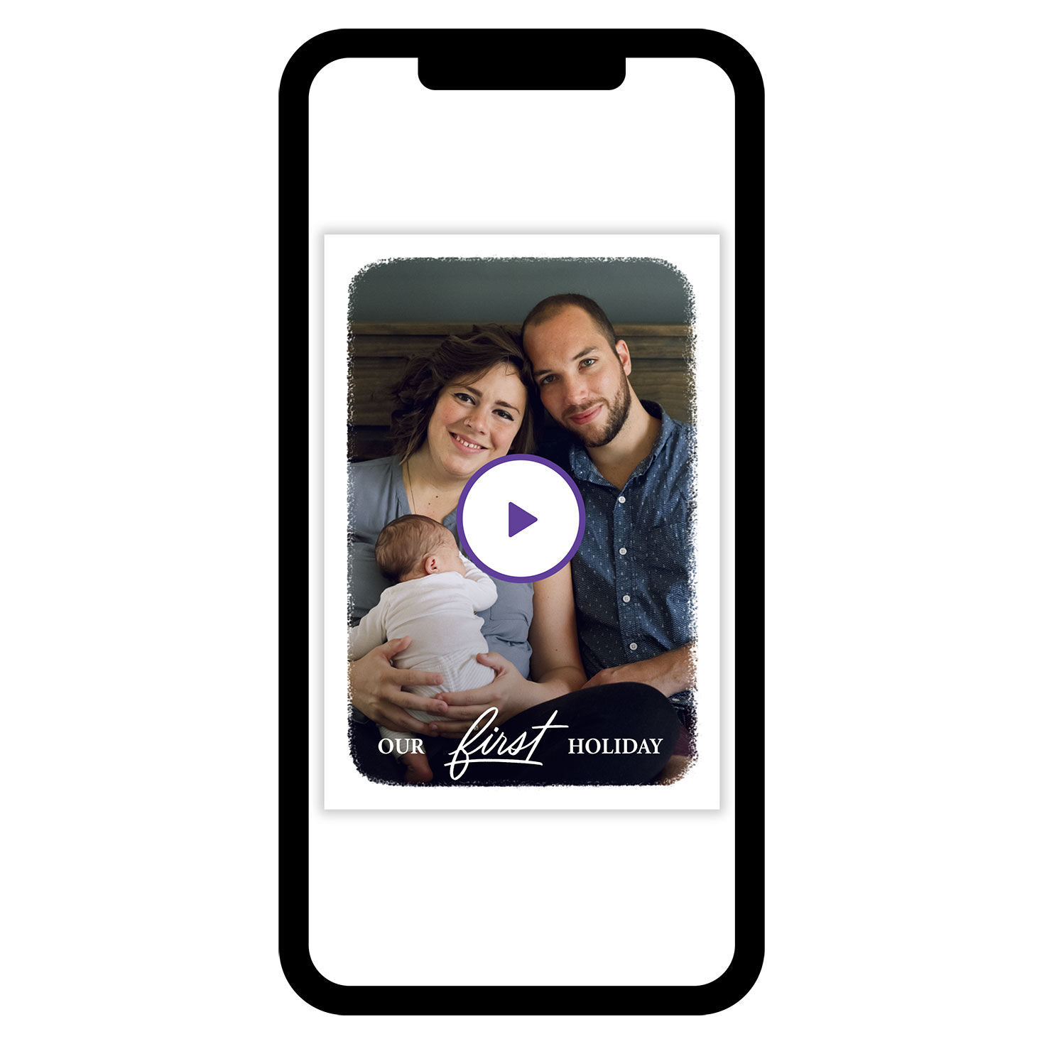 Our First White Frame Holiday eCard - eCards | Hallmark