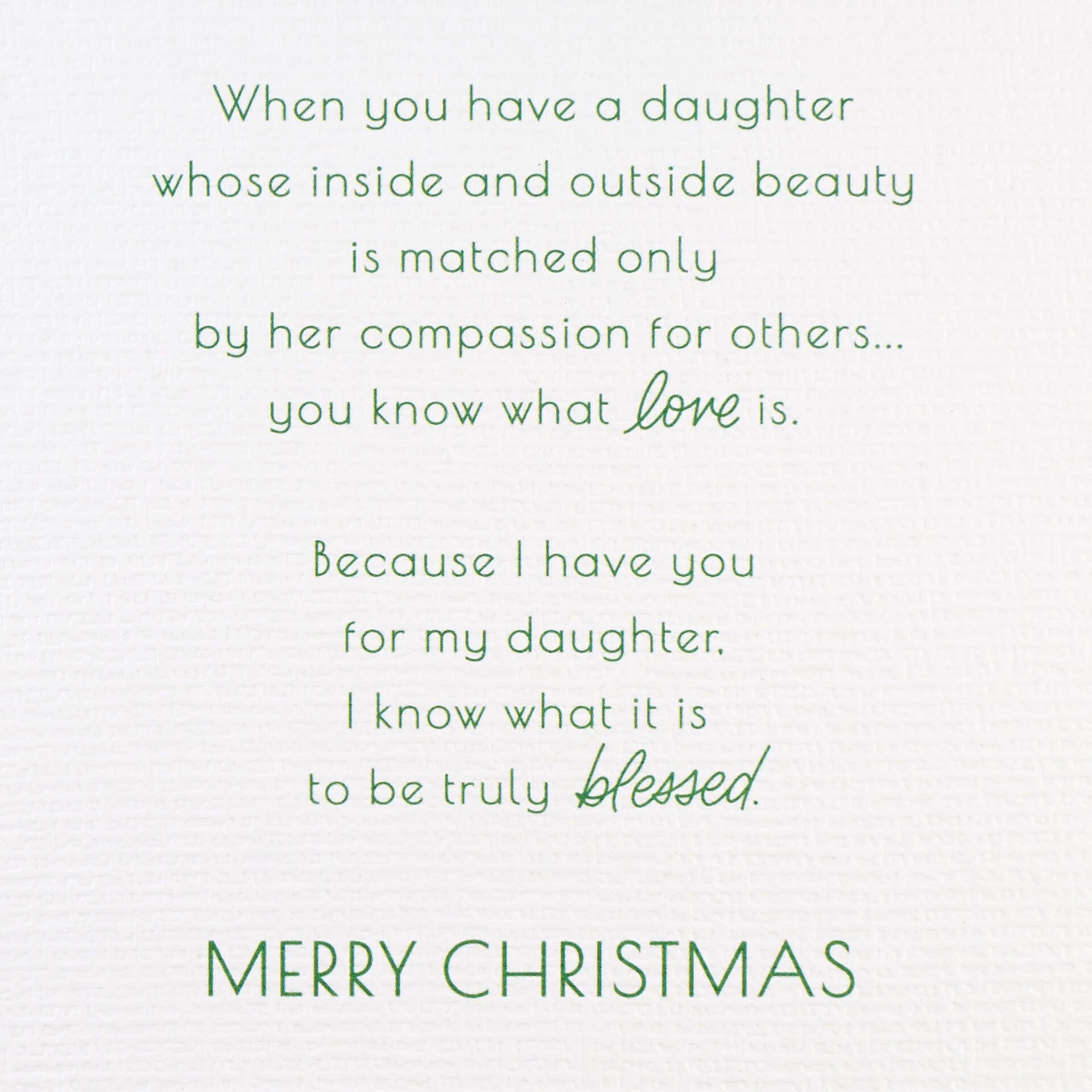 You Bring So Much Love to Life Christmas Card for Daughter - Greeting ...