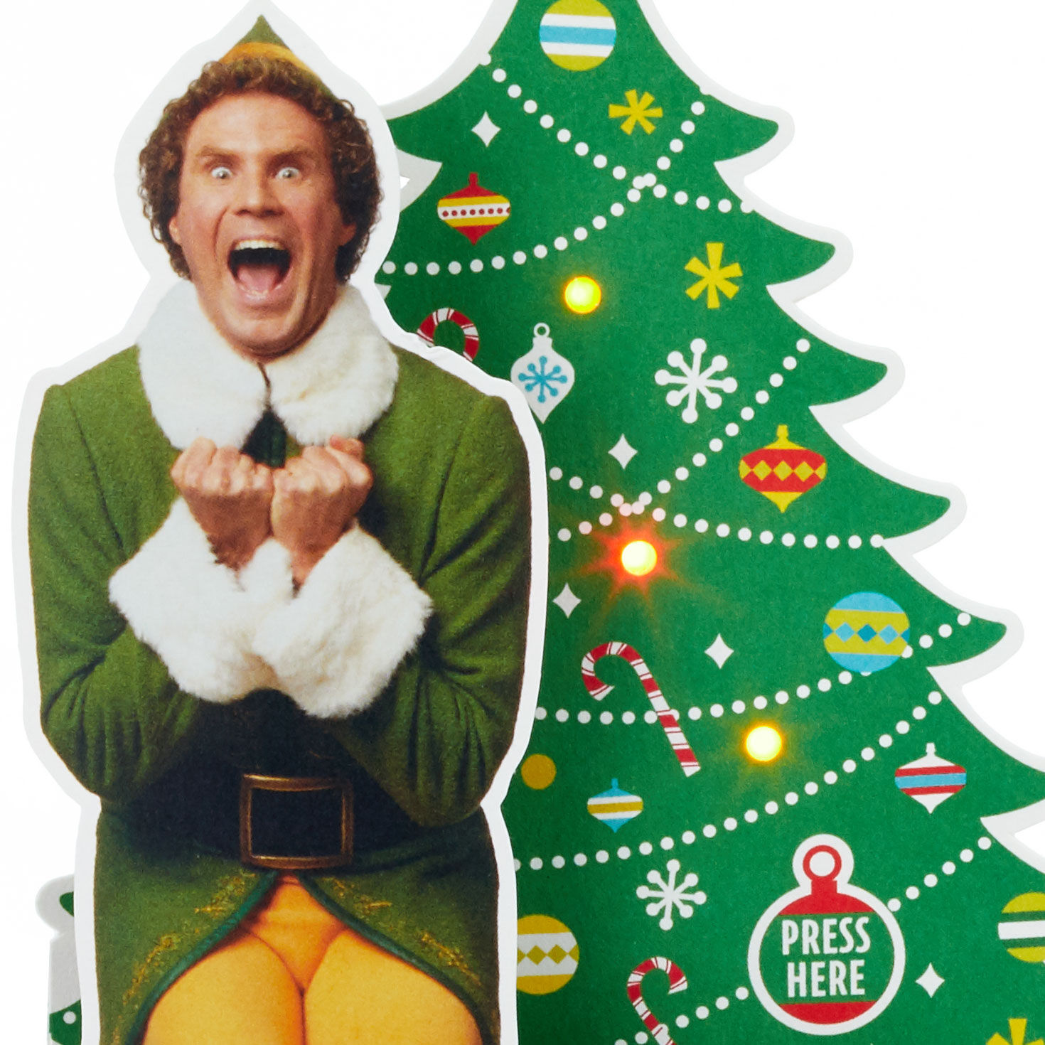 Elf Buddy the Elf™ 3D Pop-Up Christmas Card With Sound and Light ...