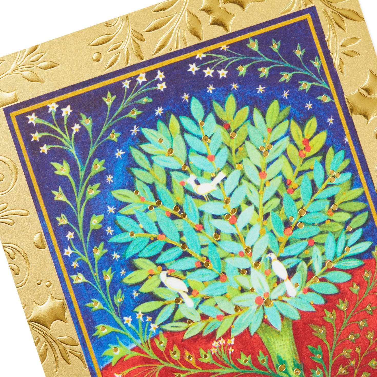UNICEF Peaceful Holly Tree Boxed Christmas Cards, Pack of 20 - Boxed ...