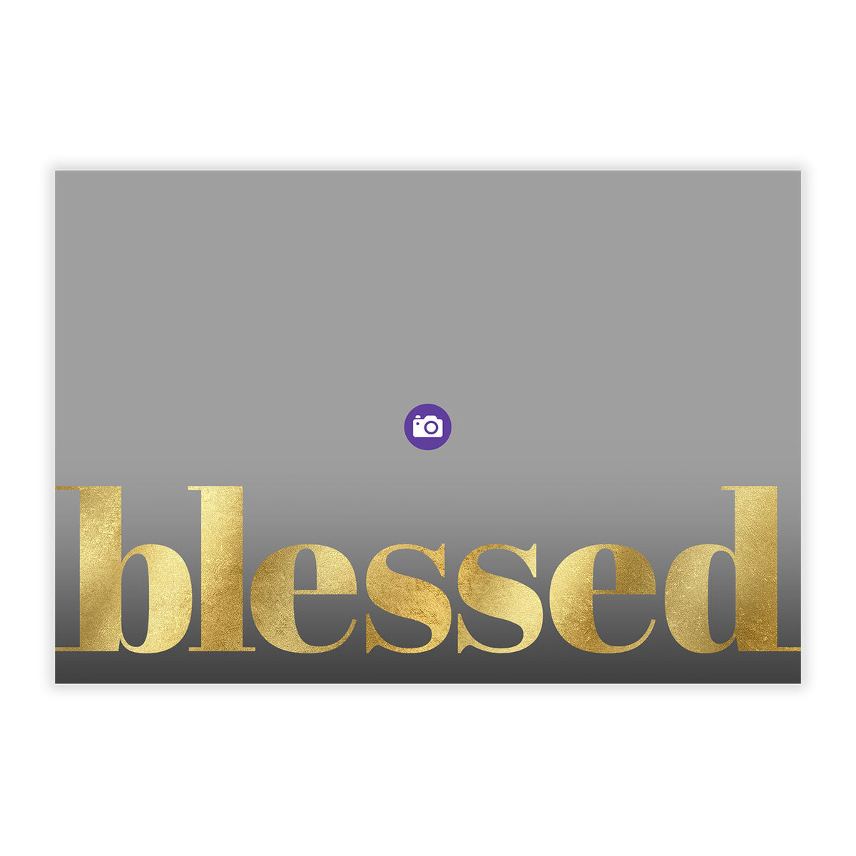Blessed Gold Lettering Flat Photo Card - Photo Cards - Hallmark