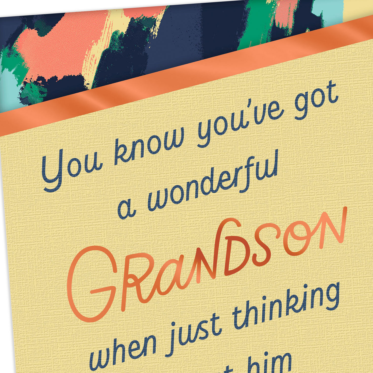 Thoughts of You Bring a Smile Birthday Card for Grandson - Greeting ...