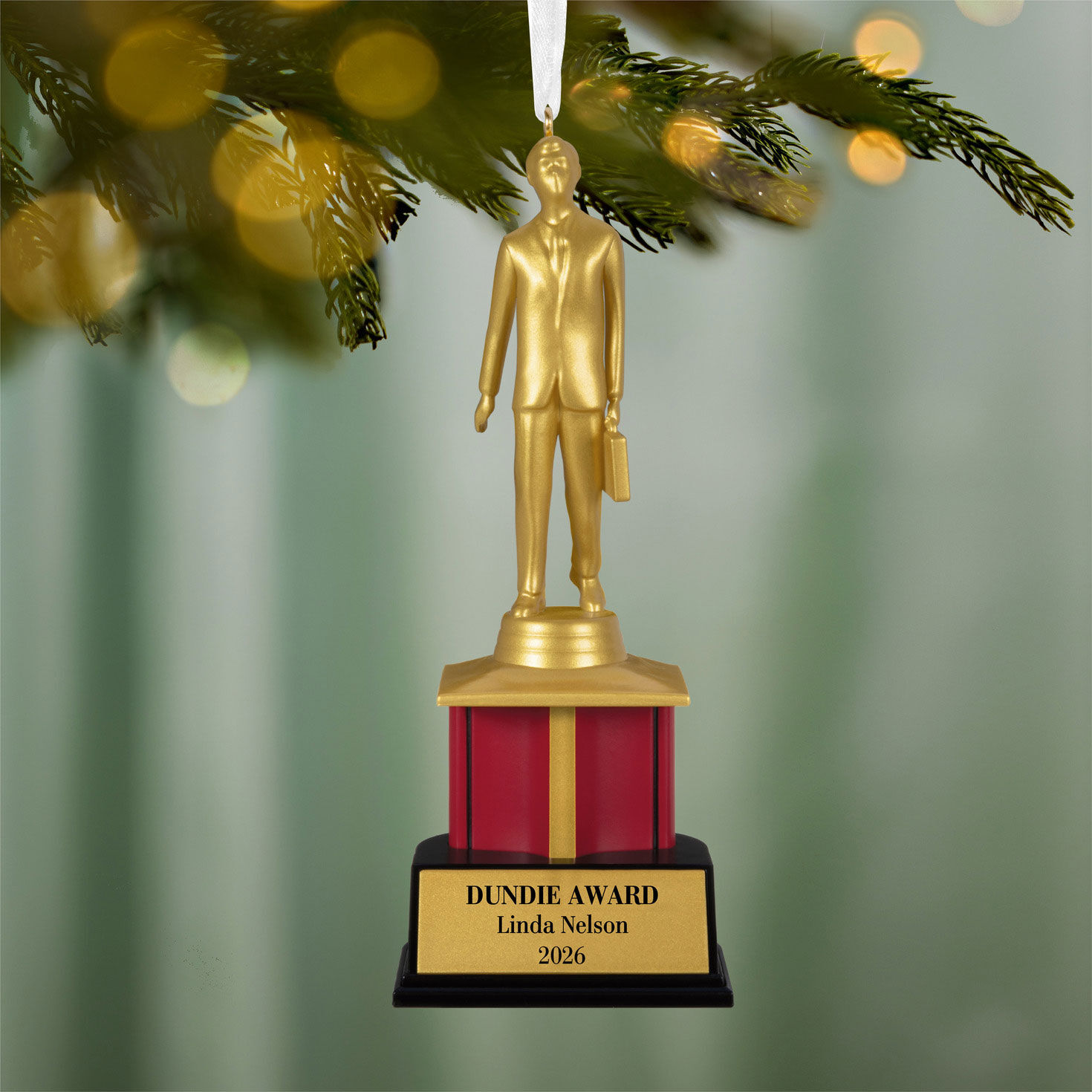 The Office Dundie Award Personalized Ornament, Custom Text ...
