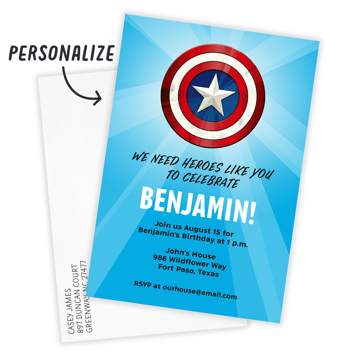 Marvel Captain America We Need Heroes to Celebrate Flat Birthday ...