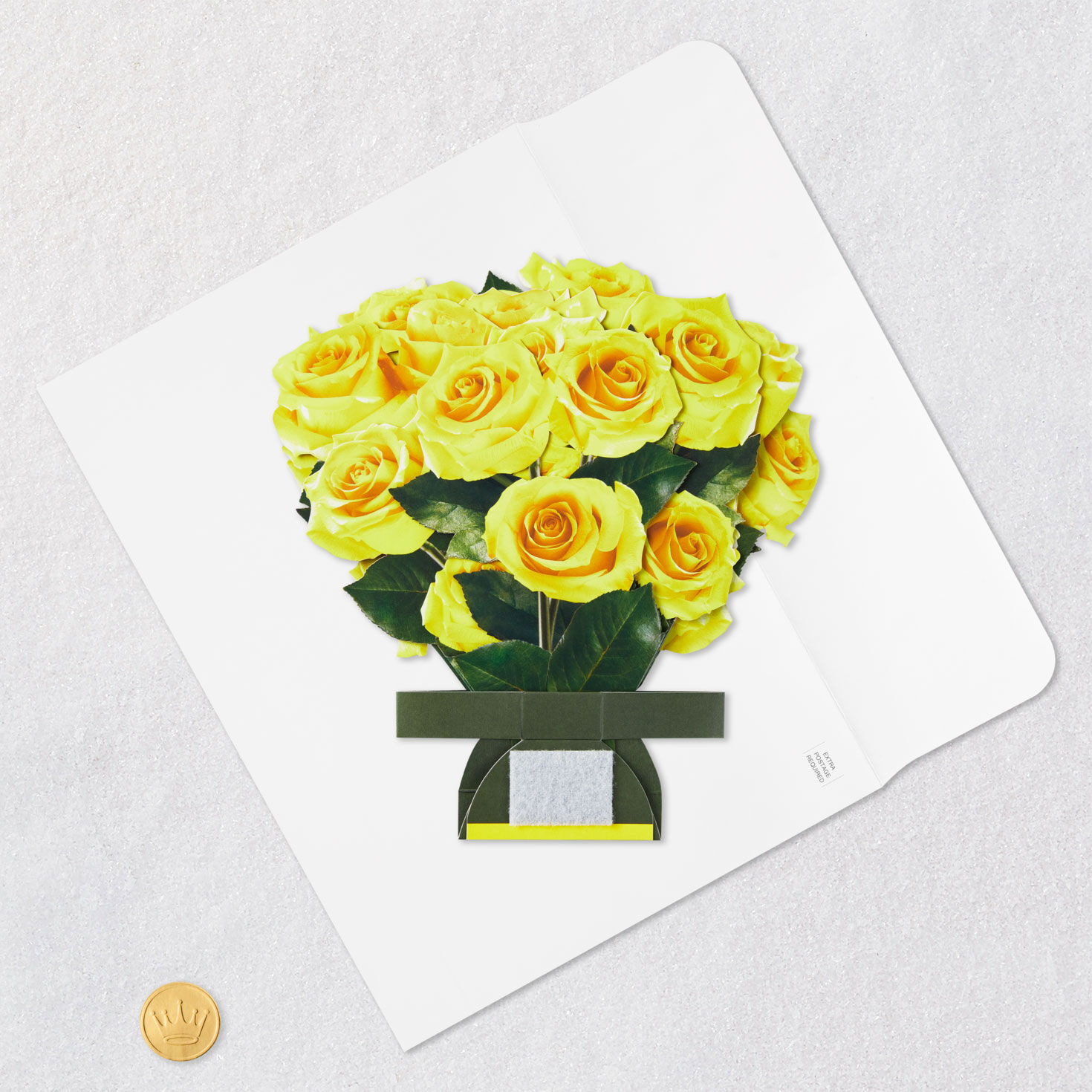 Build-a-Bouquet Yellow Roses Pop-Up Paper Flowers - Greeting Cards ...