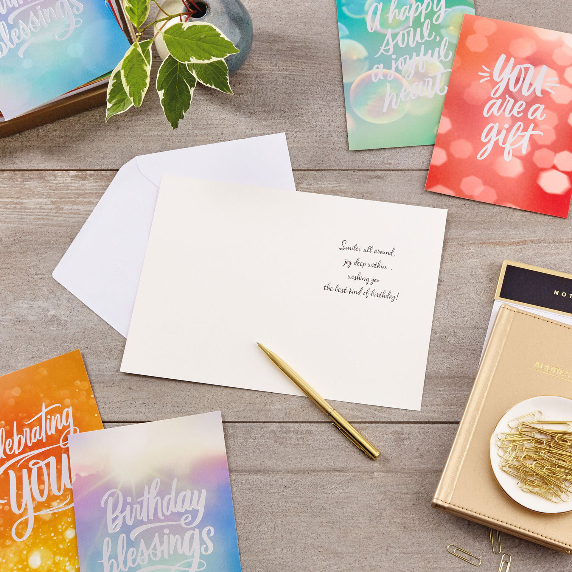 Sparkling Wishes Boxed Blank Birthday Cards Assortment, Pack of 12 ...