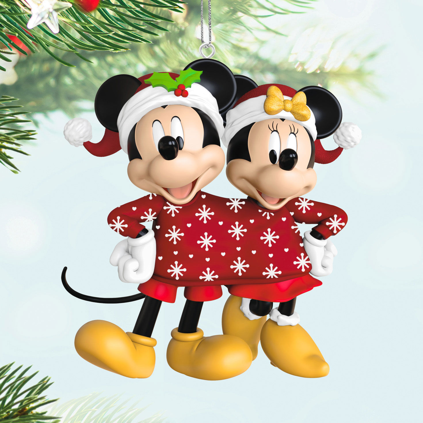 Disney Mickey and Minnie Sweater-Sharing Sweethearts Ornament - Keepsake Ornaments | Hallmark