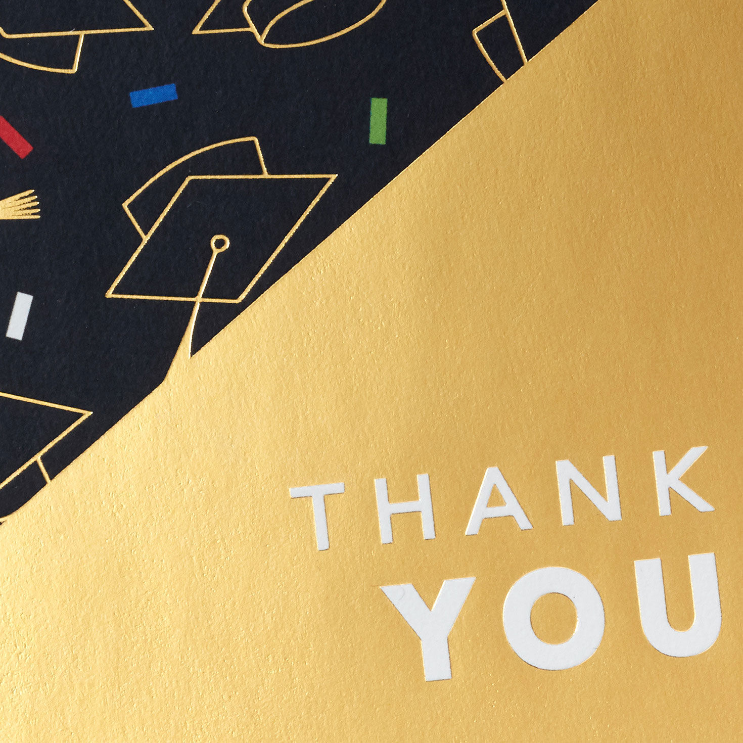 Grad Caps and Confetti Blank Graduation Thank-You Notes, Pack of 10 ...